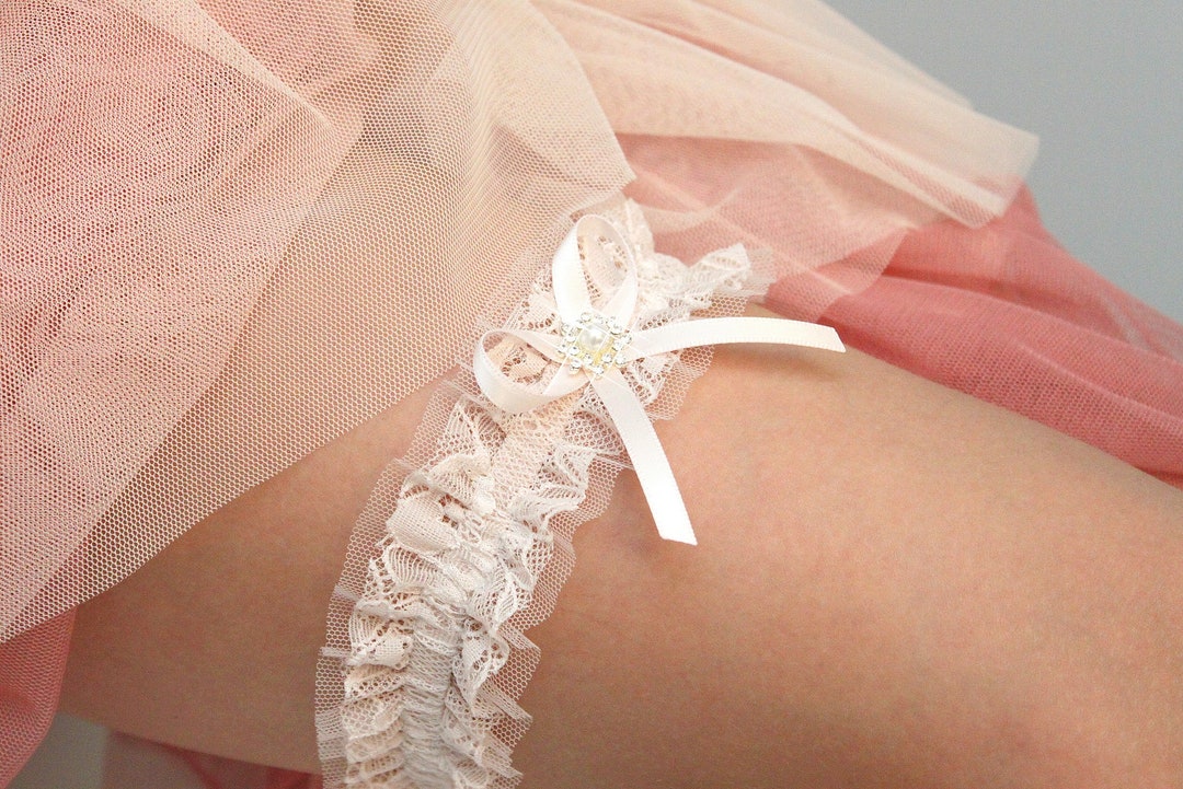 Blush Pink Garter, Blush Pink Wedding Garter, Blush Rose Garter, Blush ...