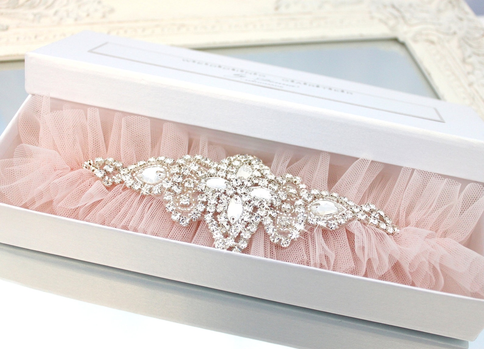 Blush Pink Garter Blush Wedding Garter Blush Tulle Garter | Etsy