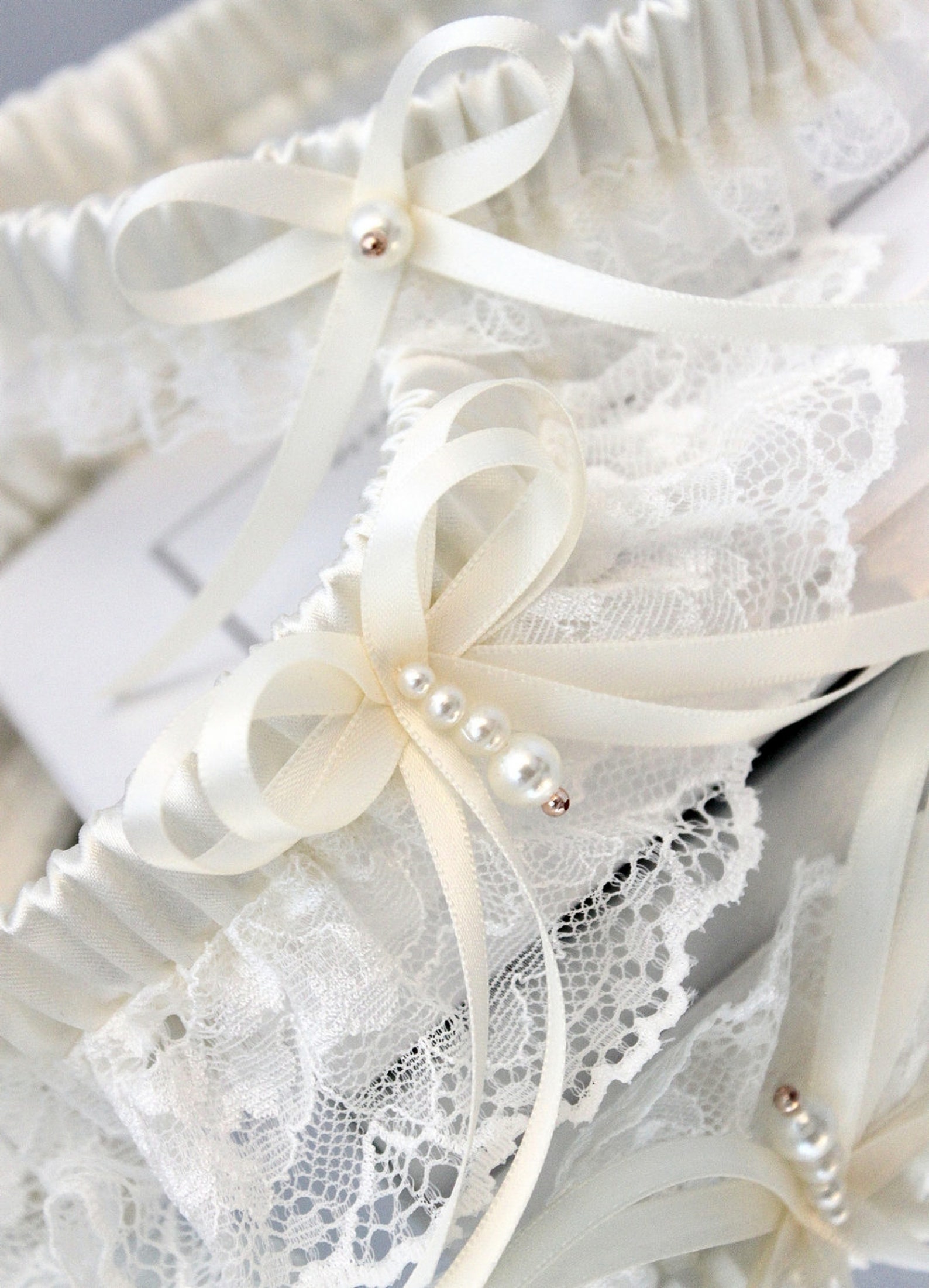 Ivory Lace Garter Set, Ivory Wedding Garter Set, Ivory Garter Set ...