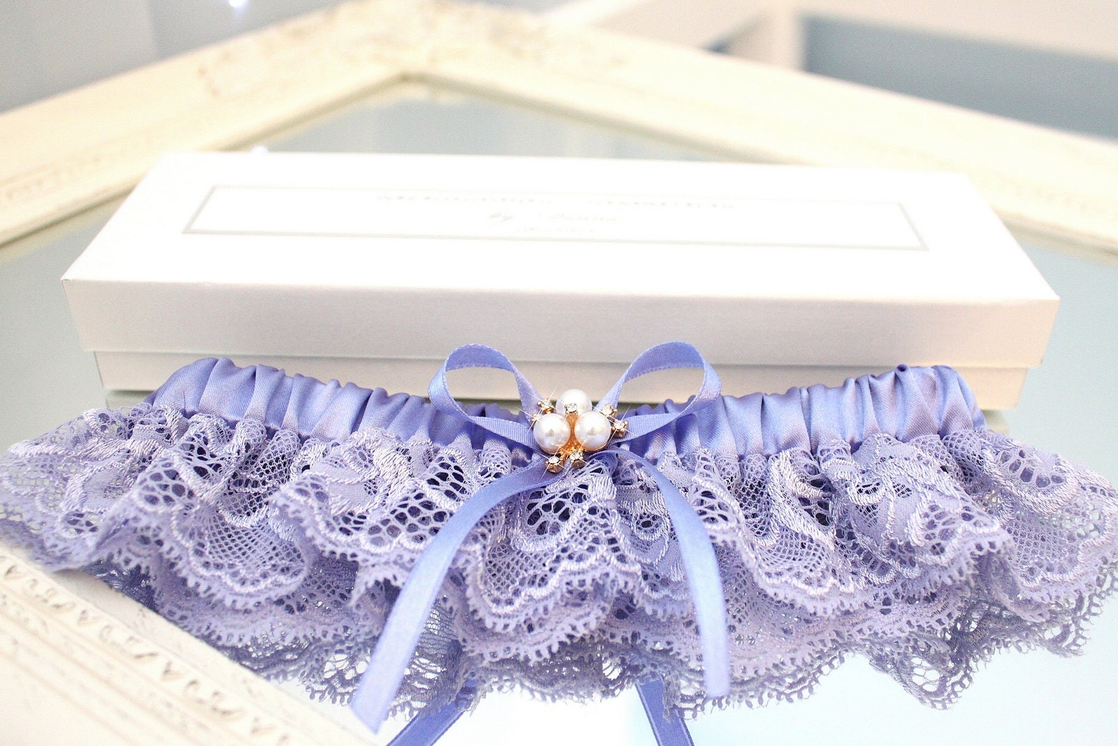 Lilac Garter, Lilac Wedding Garter, Lilac Prom Garter, Lilac Lace ...