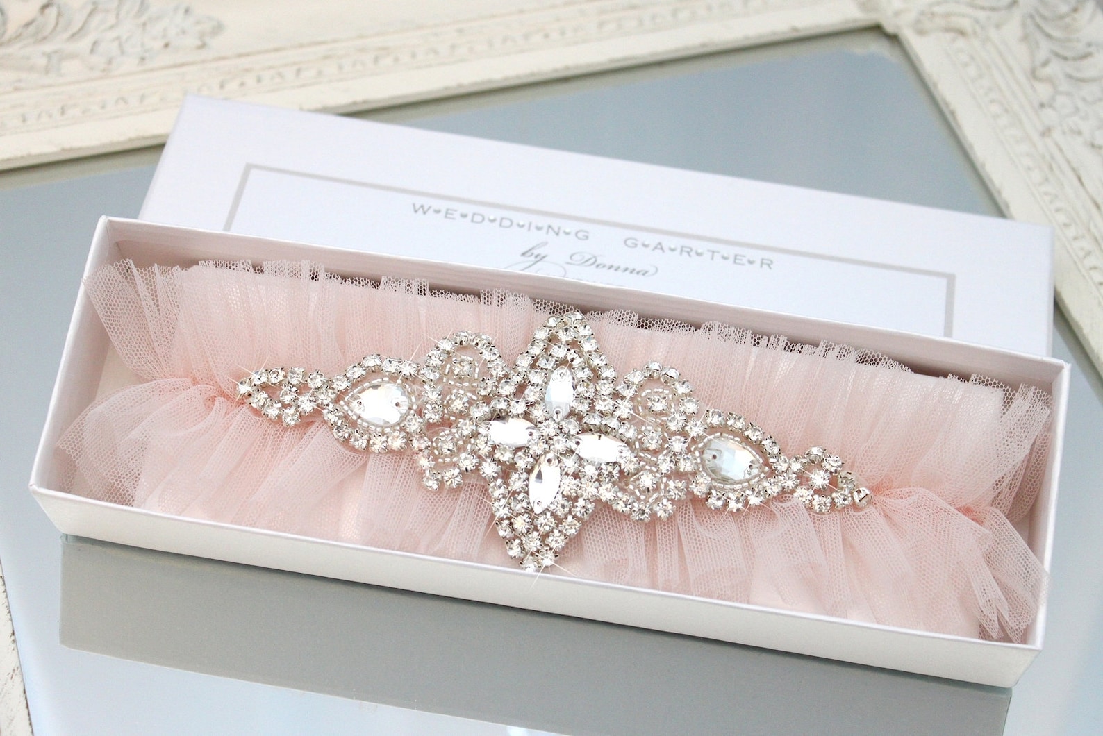 Blush Pink Garter Blush Wedding Garter Blush Tulle Garter | Etsy