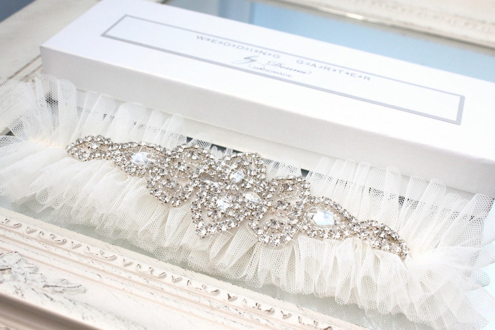Ivory Garter Ivory Wedding Garter Ivory Tulle Garter Ivory - Etsy