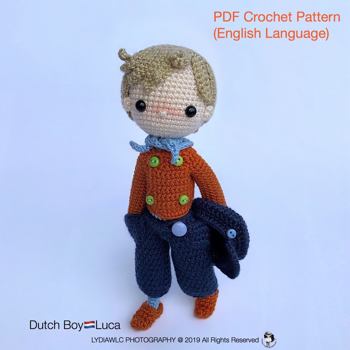 English: Crochet Doll Pattern-luca (dutch Boy) - Etsy