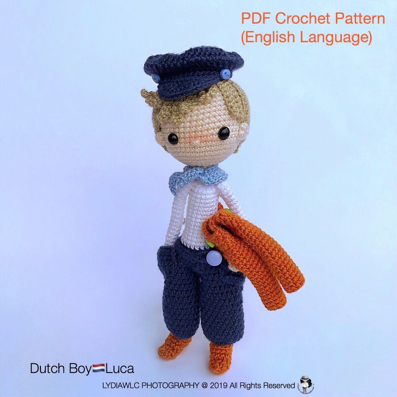 English: Crochet Doll Pattern-luca (dutch Boy) - Etsy