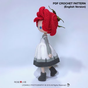 English: Crochet Doll Pattern-flower Girl, ROSE - Etsy