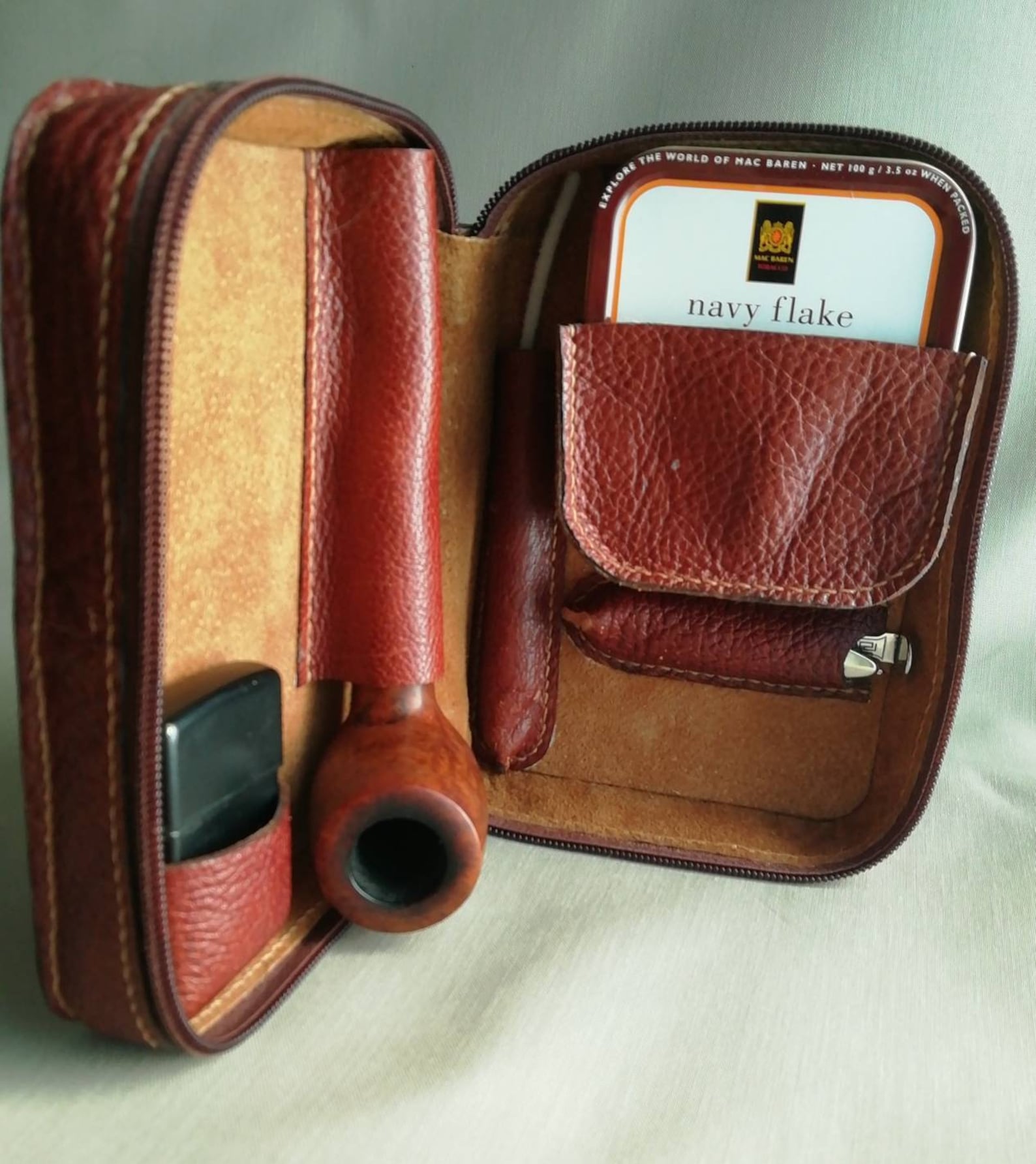Pipe and Tobacco Travel Leather Case Pipe Bag Pipe Case | Etsy