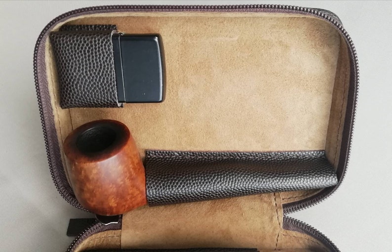 Pipe and Tobacco Travel Leather Case, Pipe Bag, Pipe Case, Pipe Holster ...