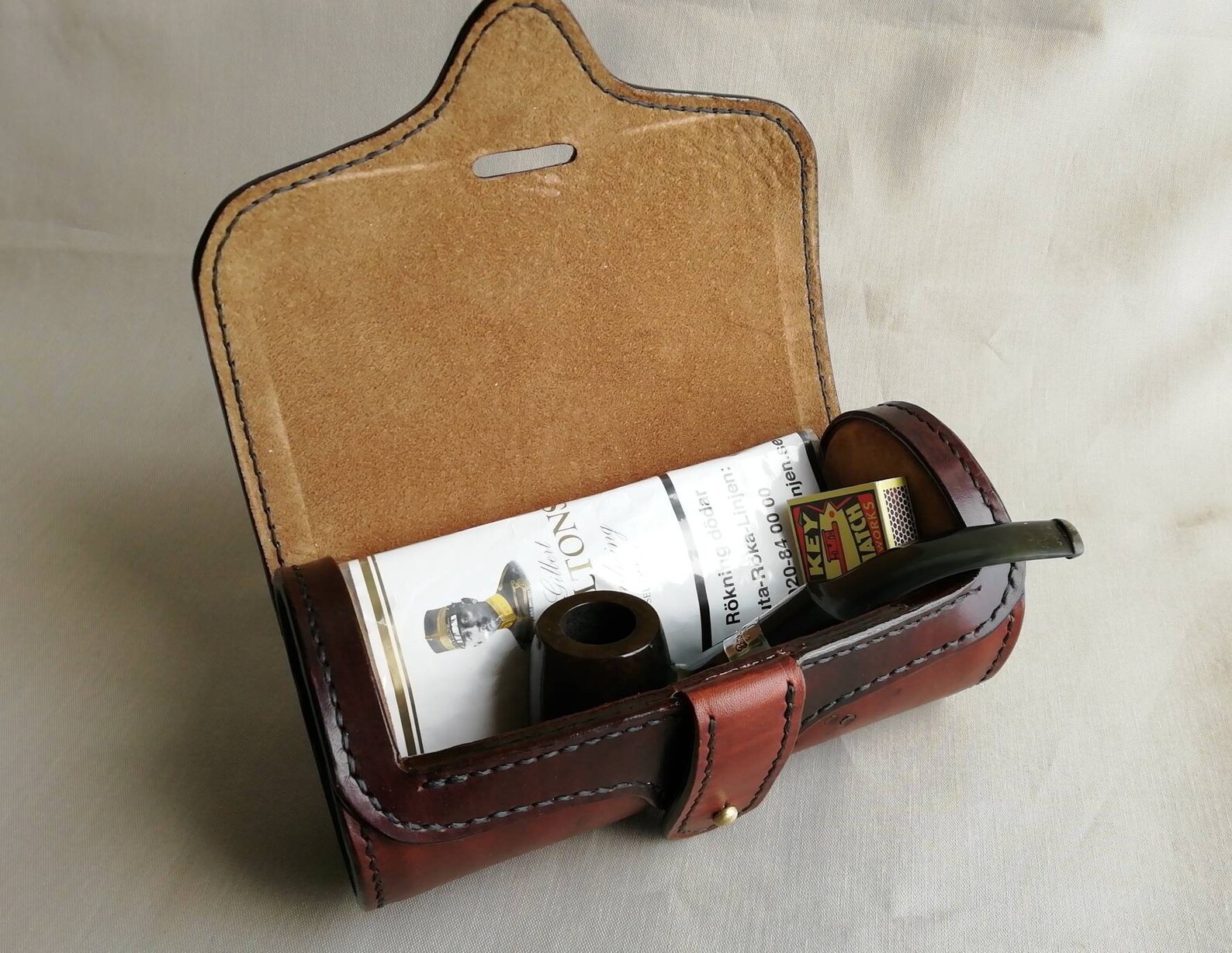 Pipe and Tobacco Leather Case, Pipe Bag, Pipe Case, Pipe Travel, Pipe ...