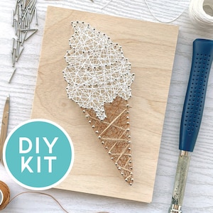 Ice Cream Dream String Art Craft Kit - DIY Project, Art Therapy ...