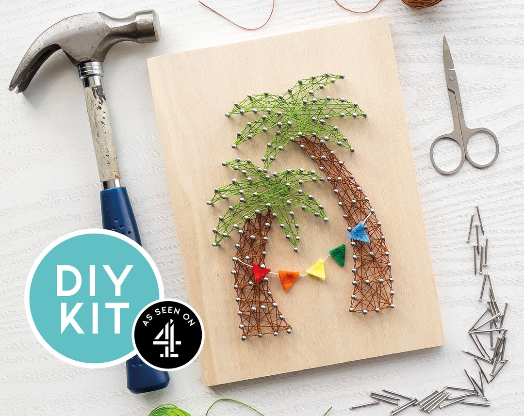 Tropical Palm Trees String Art Craft Kit Letterbox Gift - Etsy