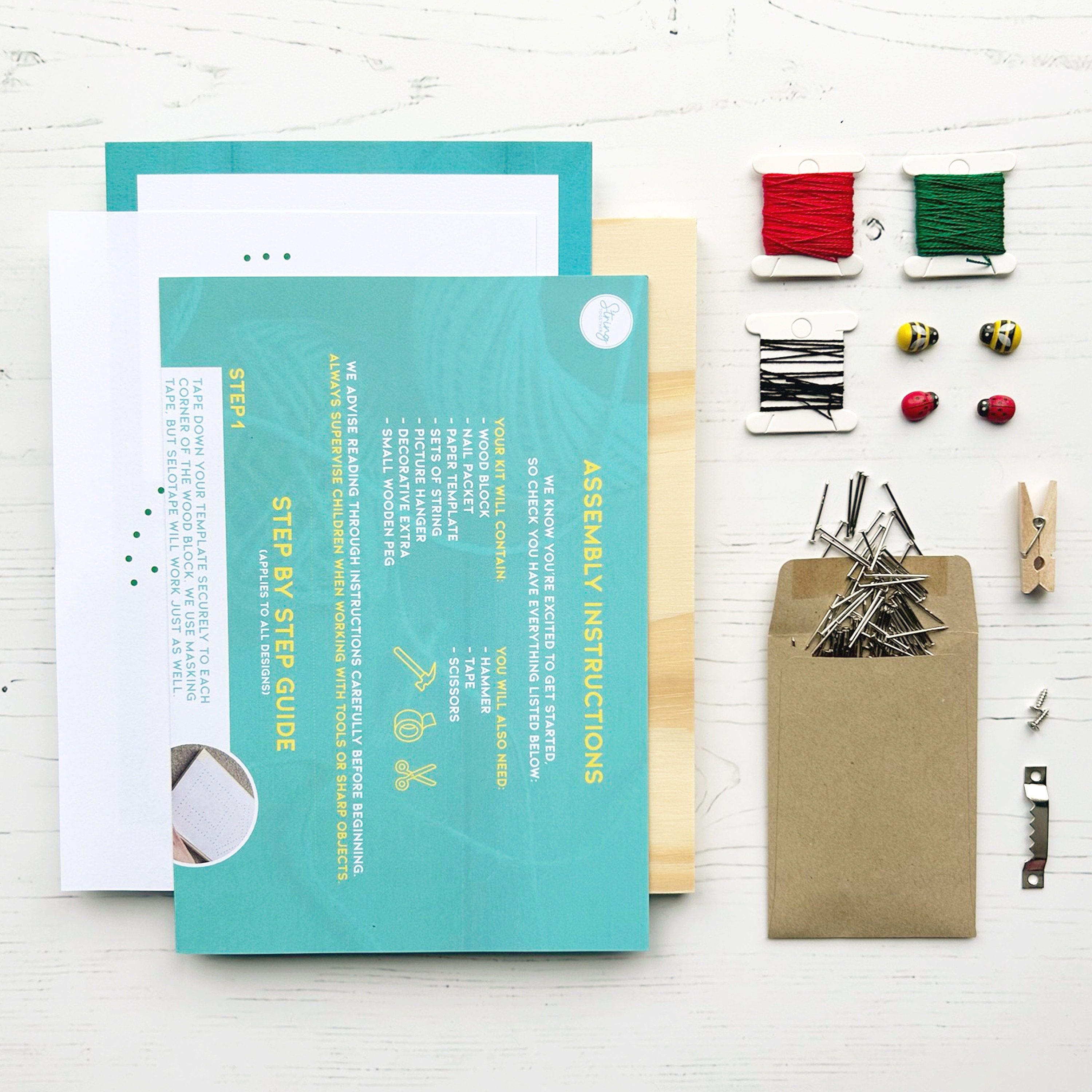 Serene Poppy String Art Craft Kit Letterbox Gift Art Therapy DIY Flower ...