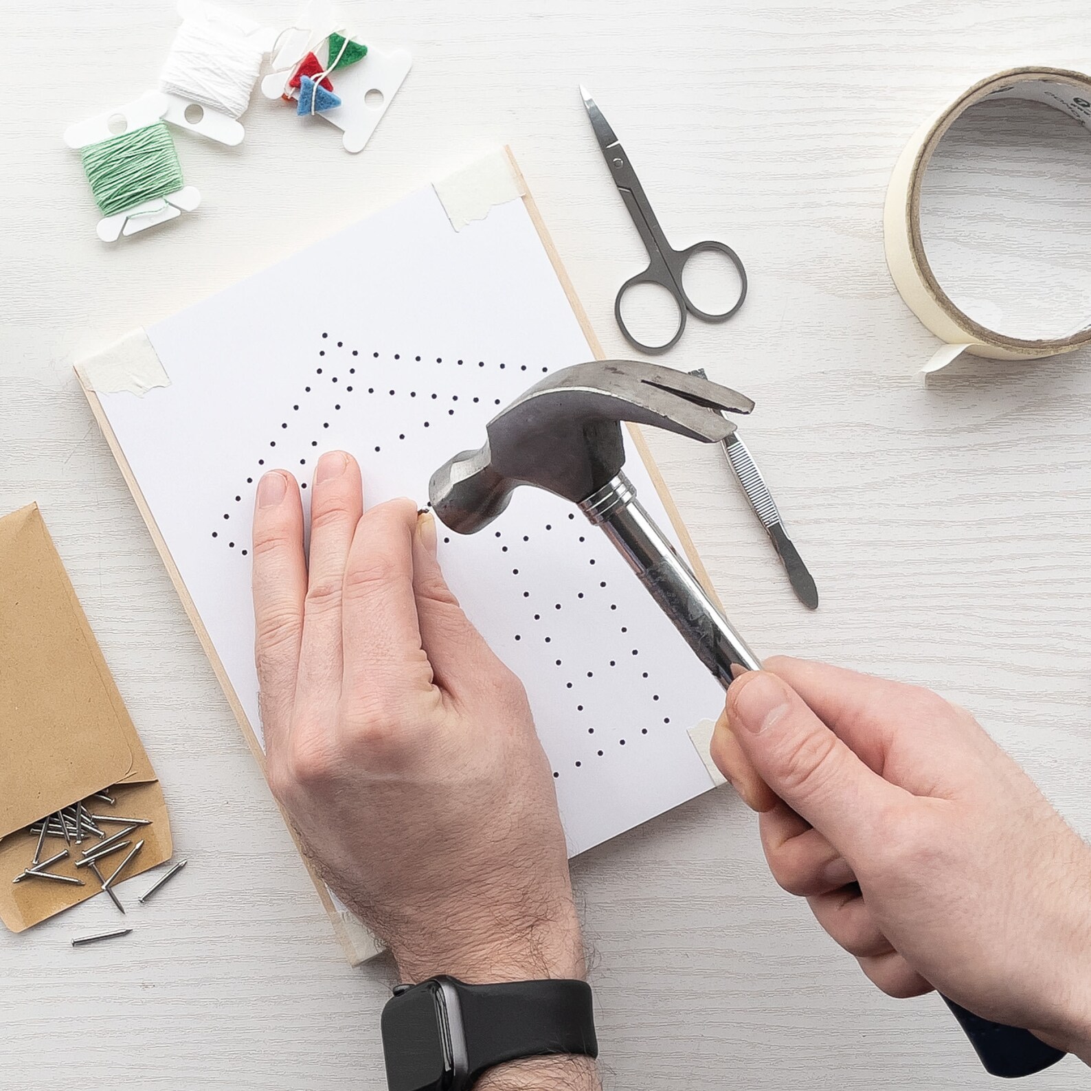 Bright Tulip String Art Craft Kit Letterbox Gift Art Therapy DIY Spring ...