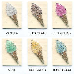 Ice Cream Dream String Art Craft Kit - DIY Project, Art Therapy ...