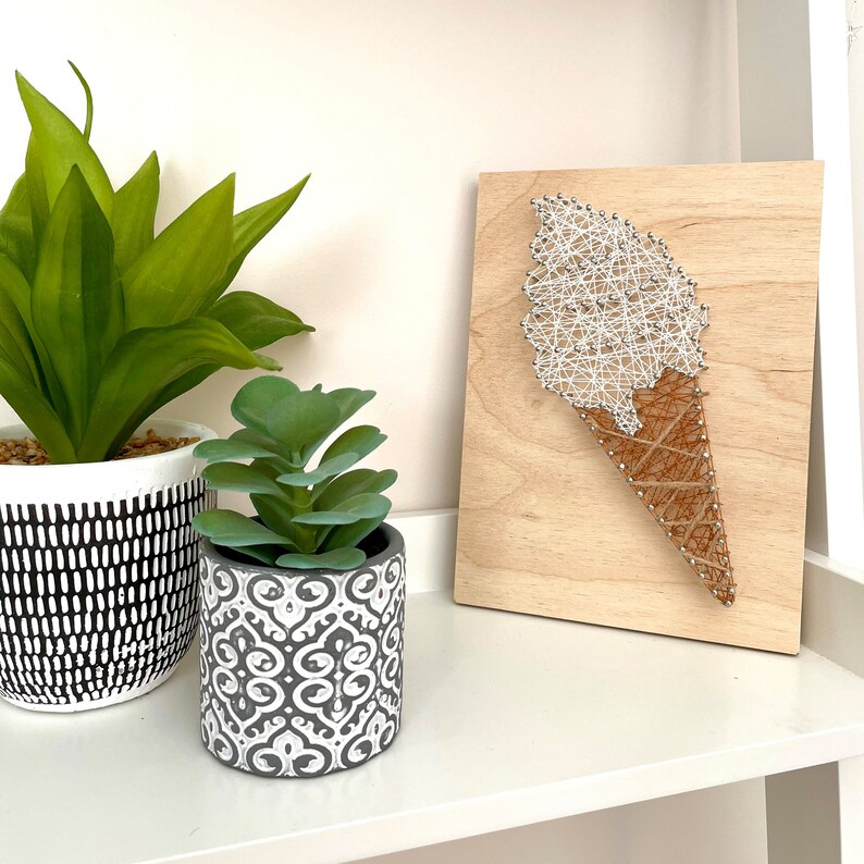 Ice Cream Dream - String Art Craft Kit - Letterbox Gift - Art Therapy ...