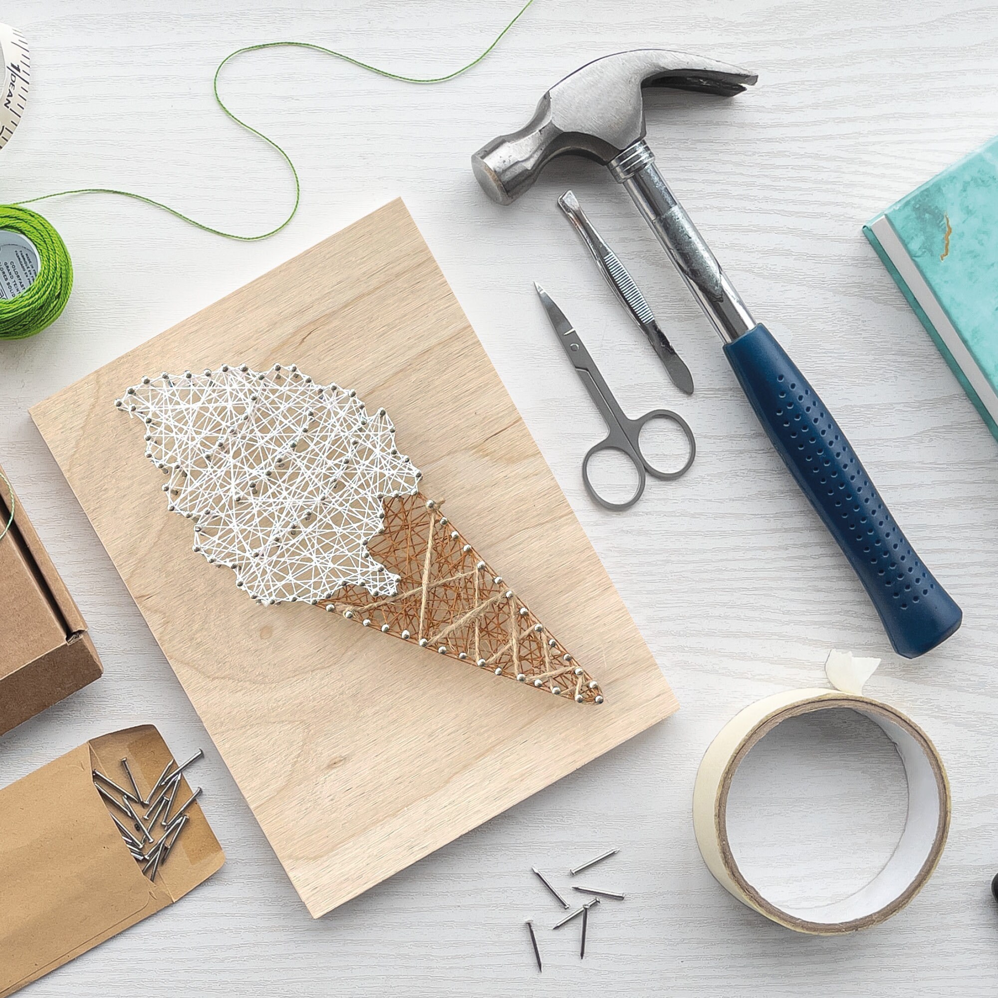 Ice Cream Dream String Art Craft Kit - DIY Project, Art Therapy ...