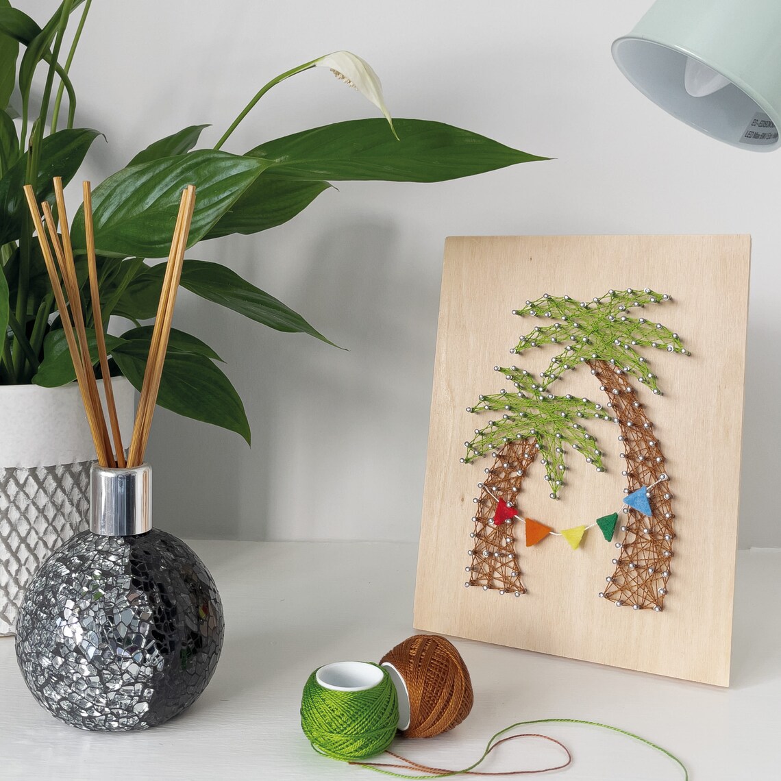 Tropical Palm Trees - String Art Craft Kit - Letterbox Gift - Art ...