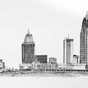 Mobile Alabama Skyline - Etsy