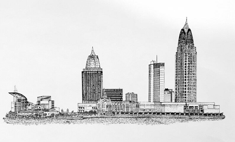 Mobile Alabama Skyline - Etsy