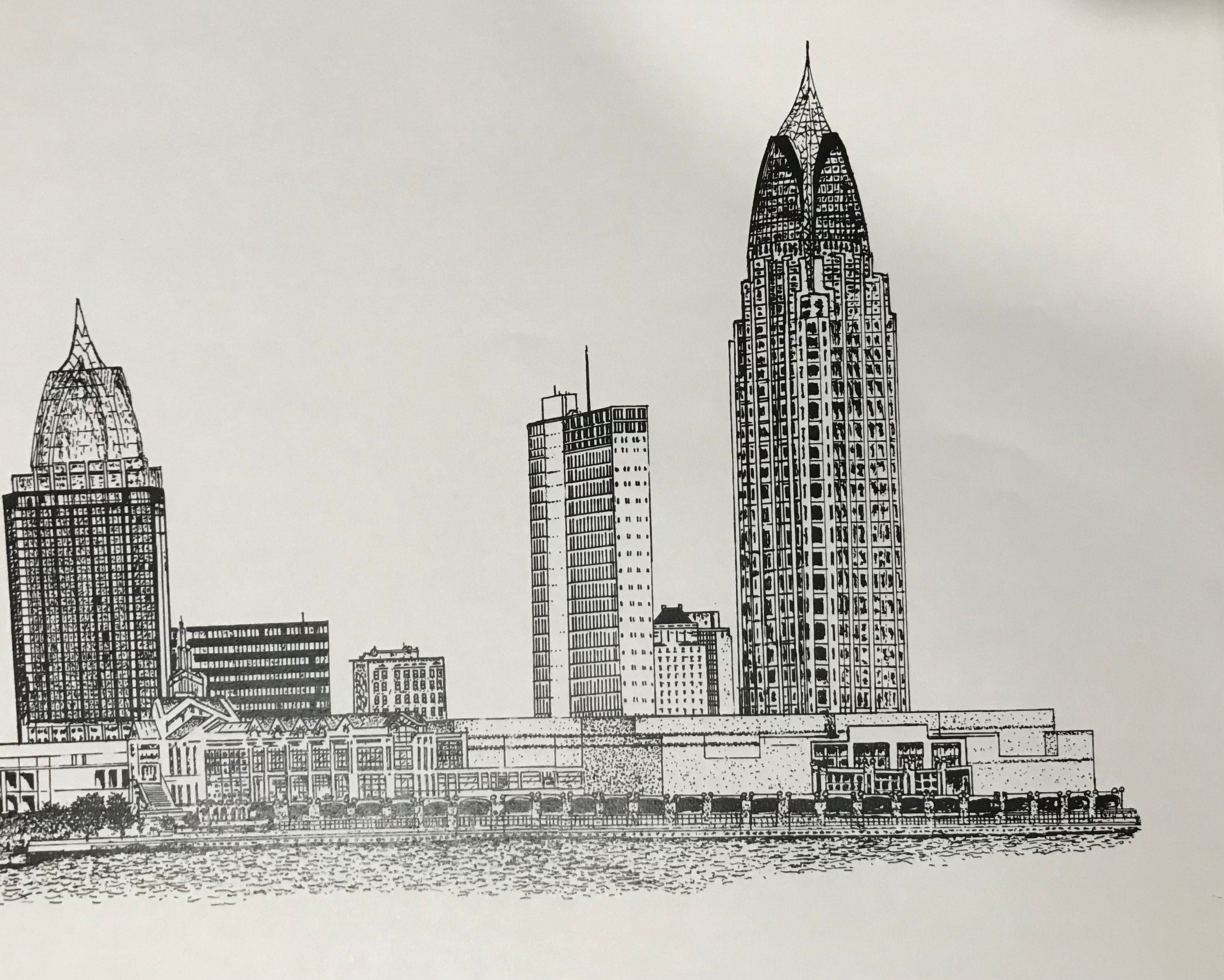 Mobile Alabama Skyline - Etsy
