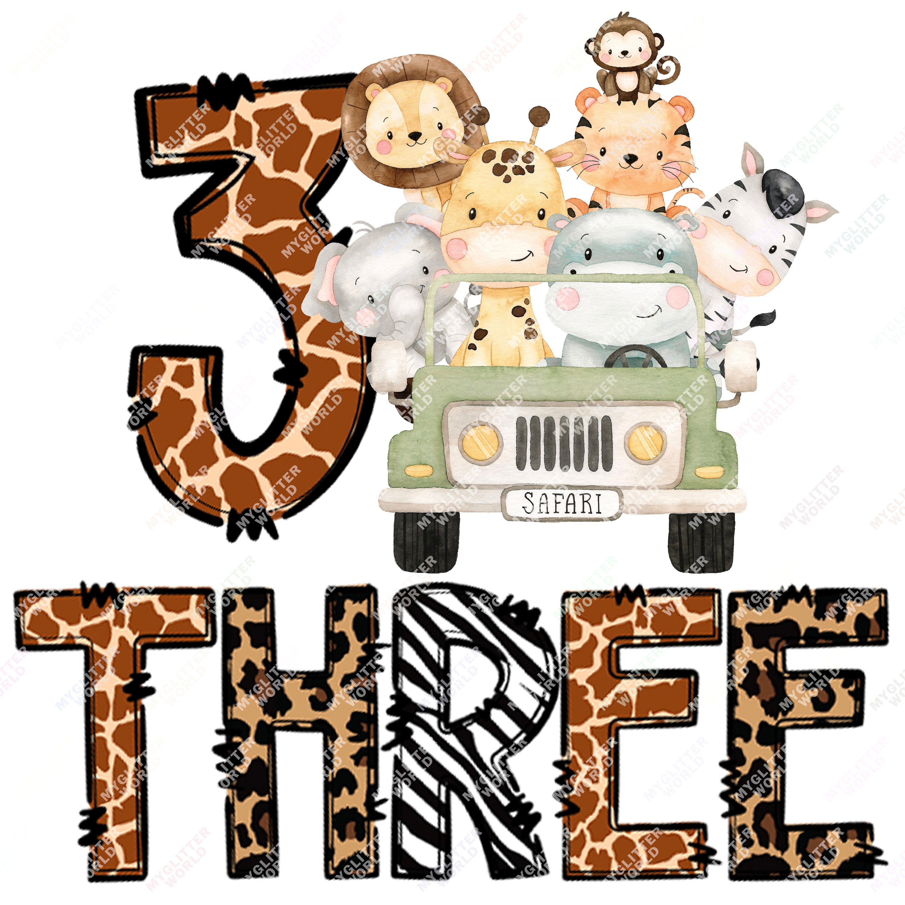 Safari Animals PNG File, Jungle Animals, Wild Animals Safari Clipart ...