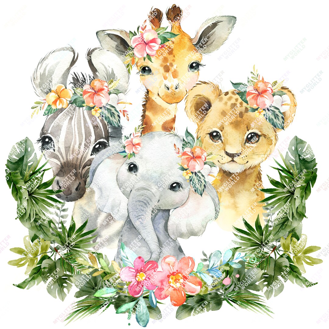 Safari Animals PNG File, Jungle Animals, Wild Animals Safari Clipart ...