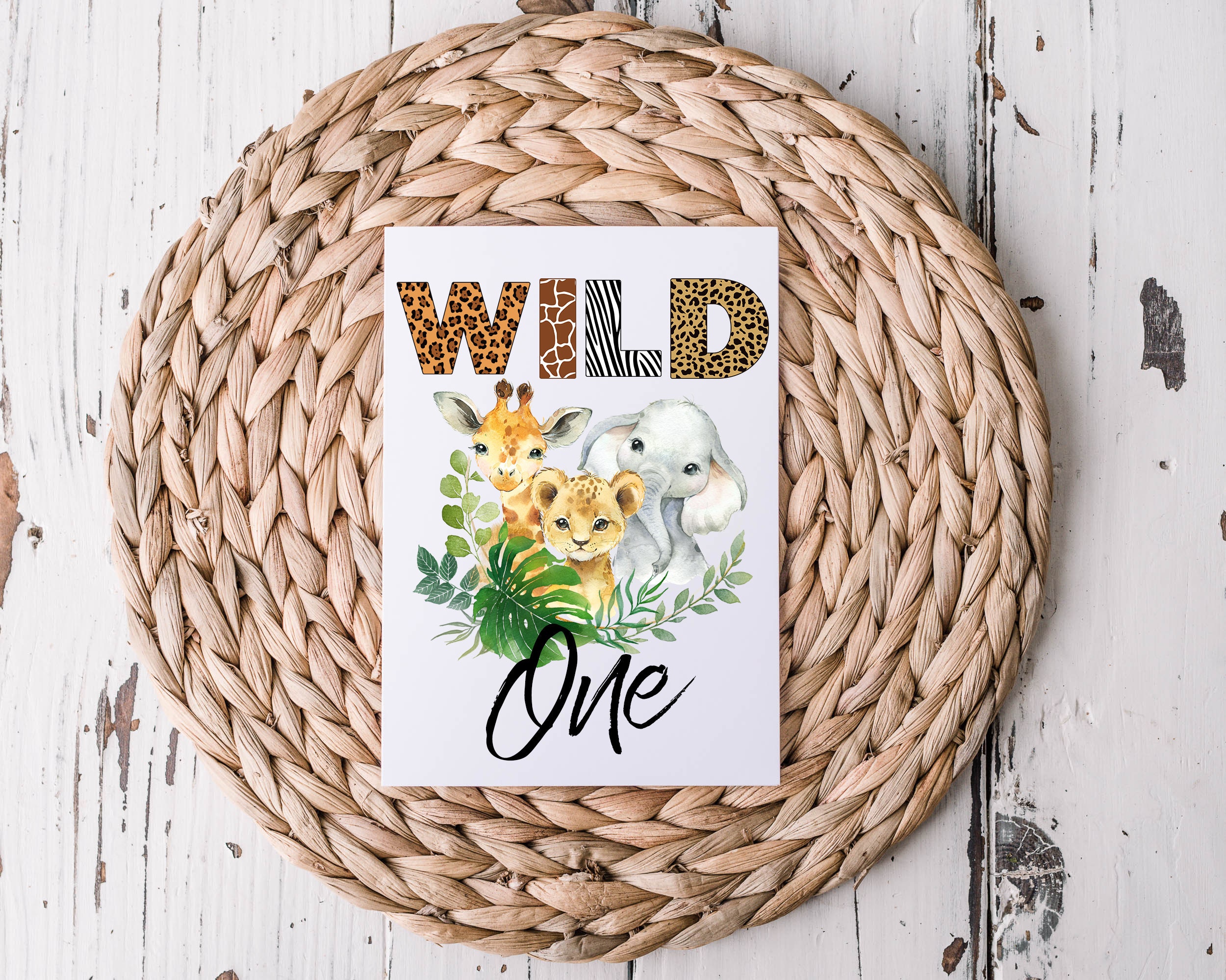 Wild One Birthday PNG File, Safari Animal PNG File, Jungle Animals ...