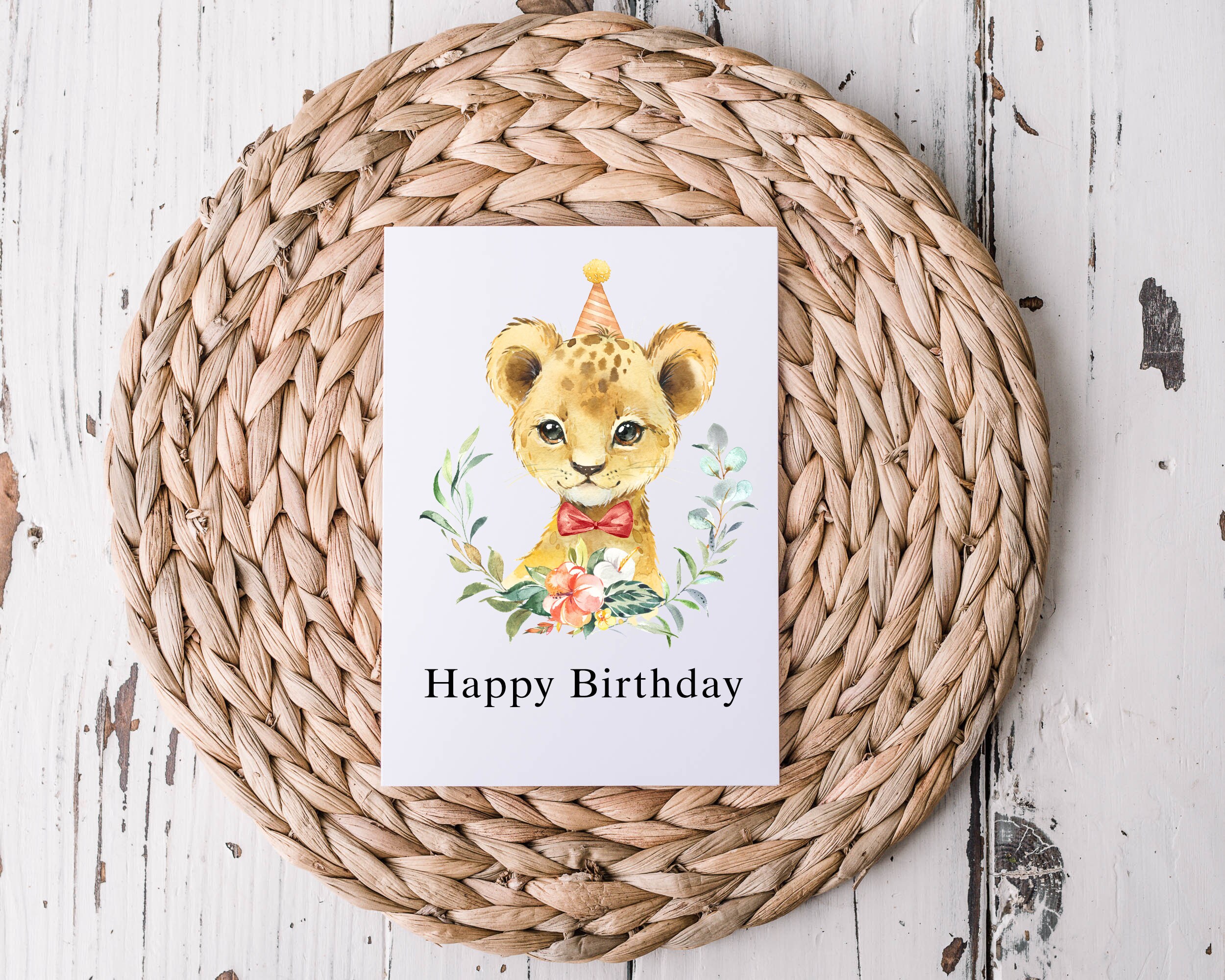 Watercolor Safari Animal Clip Art, Wild One Safari Birthday Design ...