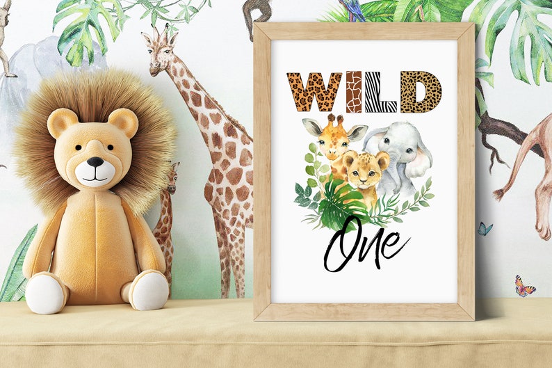 Wild One Birthday PNG File, Safari Animal PNG File, Jungle Animals ...