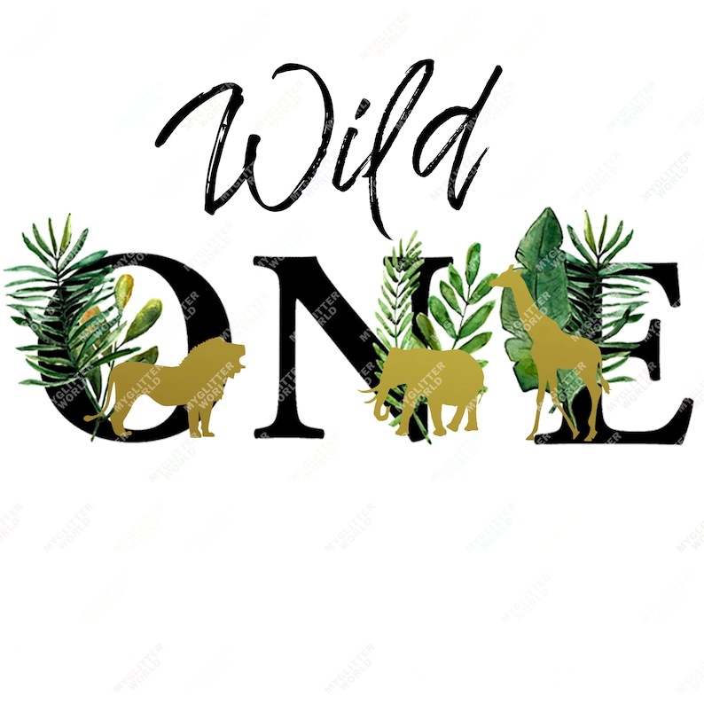 Wild One Birthday PNG File, Safari Animal PNG File, Jungle Animals ...