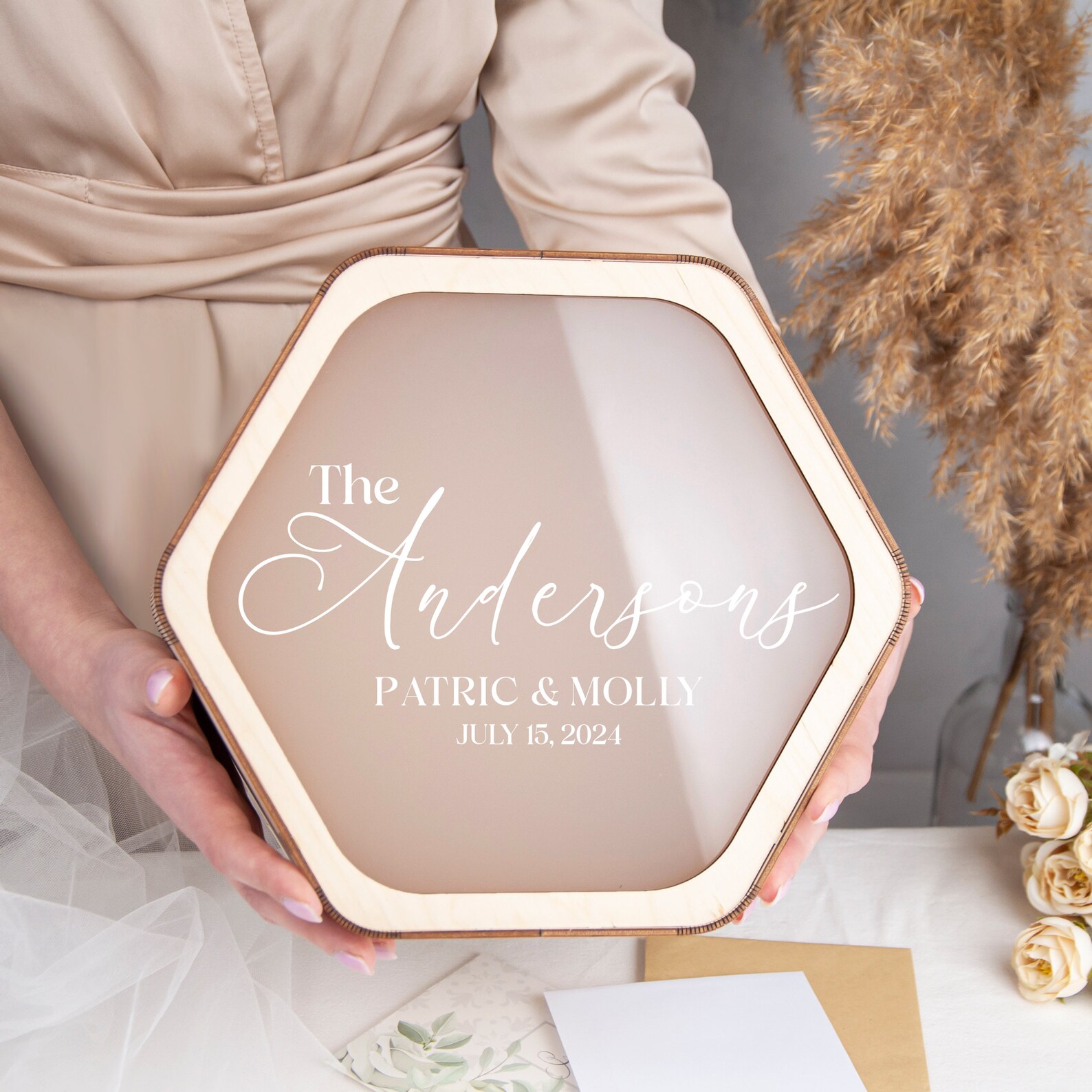 Personalized Card Box for Wedding, Custom Memory Box, Bridal Keepsake ...