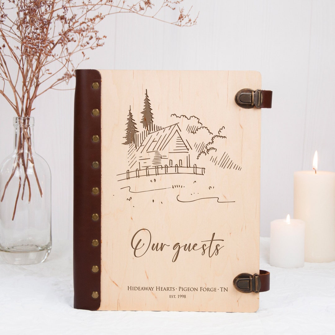 Personalized Cabin Guest Book Vacation Rental Guest Book for - Etsy