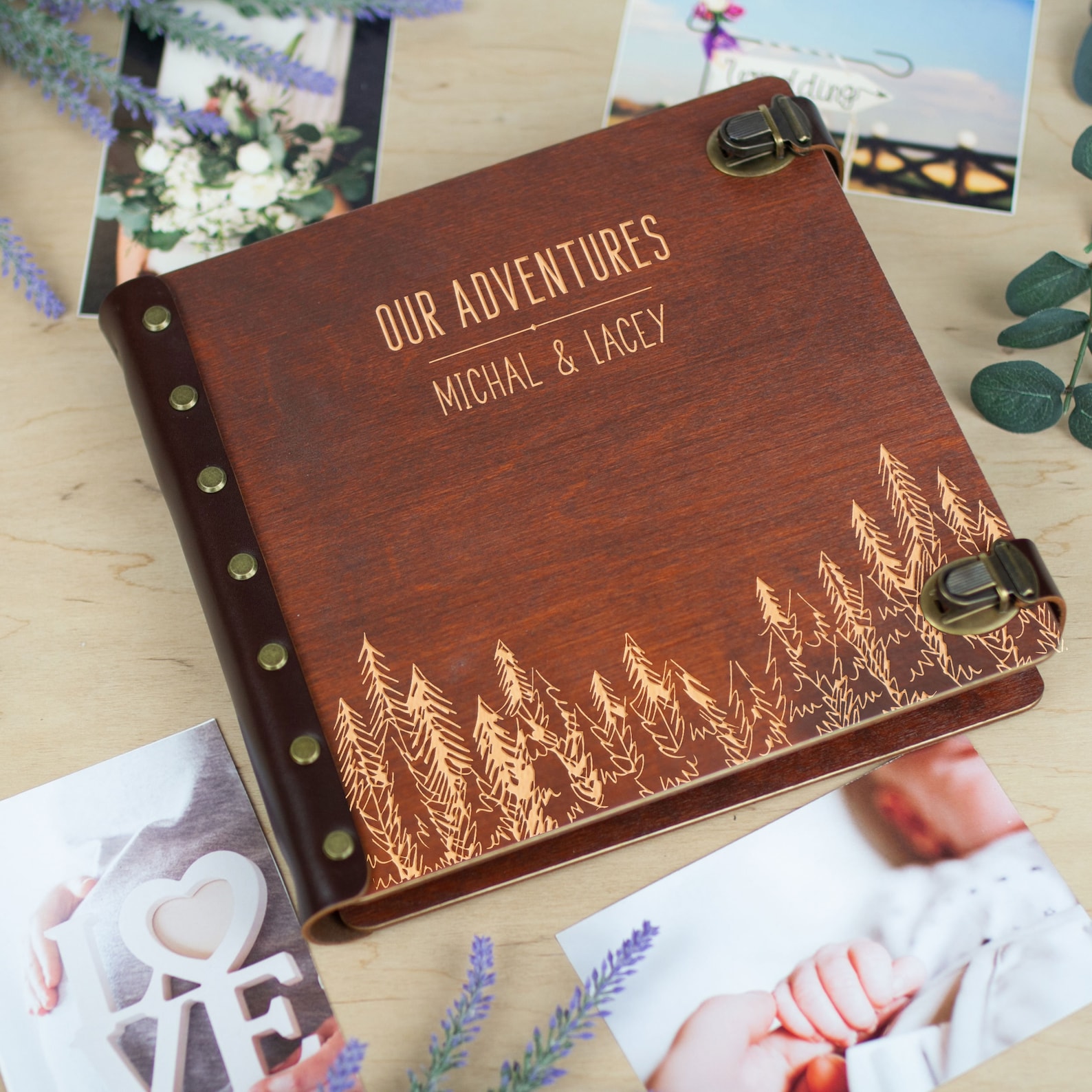 Adventure Scrapbook Album Custom Wooden Photo Album - Etsy
