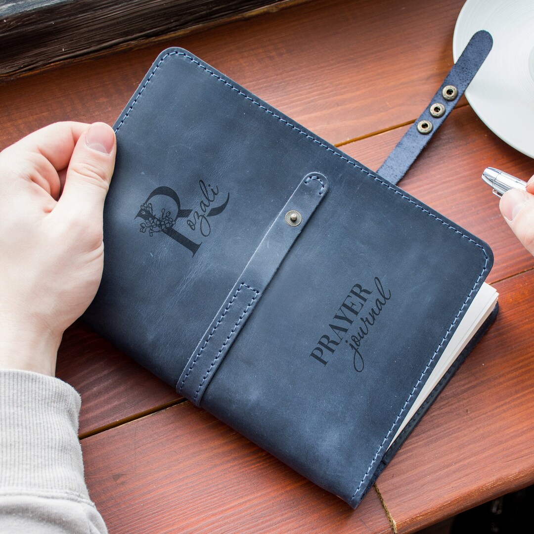 Personalized Prayer Journal Engraved Leather Journal Notebook Custom ...