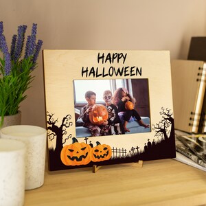 Personalized Picture Frame Happy Halloween Photo Frame 4x6 Pumpkin ...