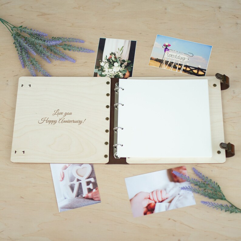 Personalized Album Wooden Memory Book Adventure Gift Engraved - Etsy