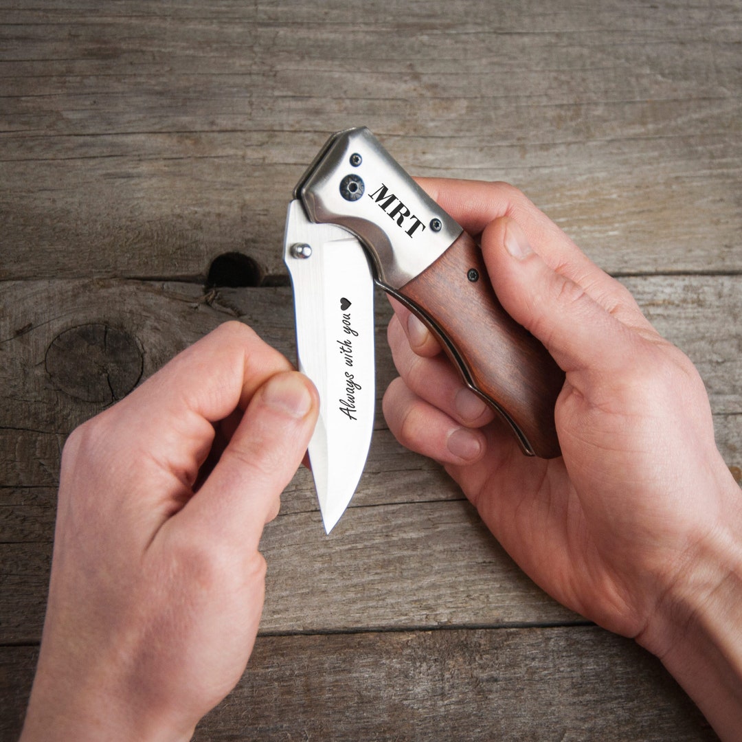 Custom Pocket Knife Husband Christmas Gift Ideas, Camping Knife Gifts ...