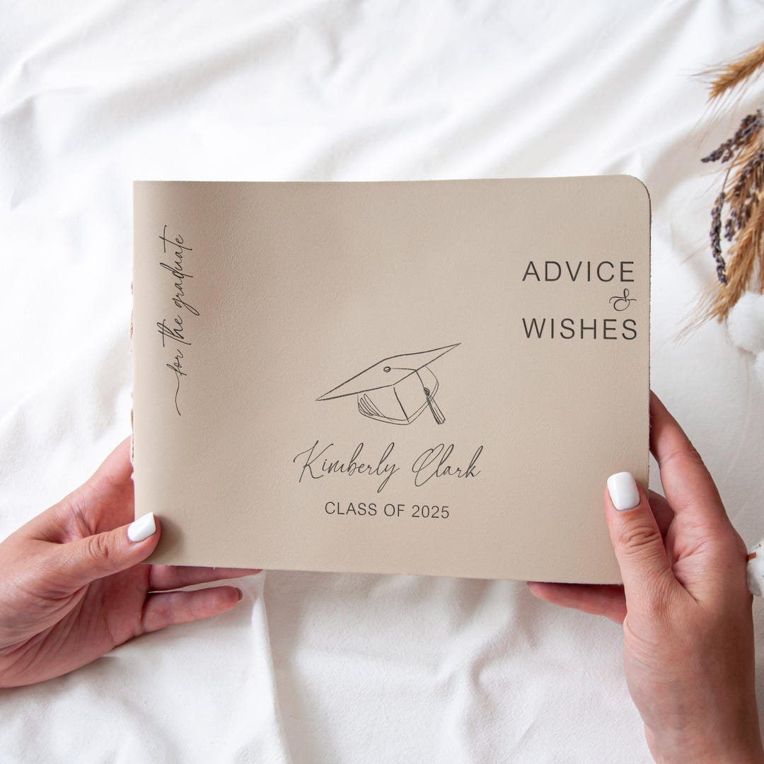 Personalized Graduation Guest Book High School College Graduate Gifts ...