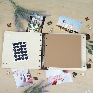Personalized Album Wooden Memory Book Adventure Gift Engraved Album for ...