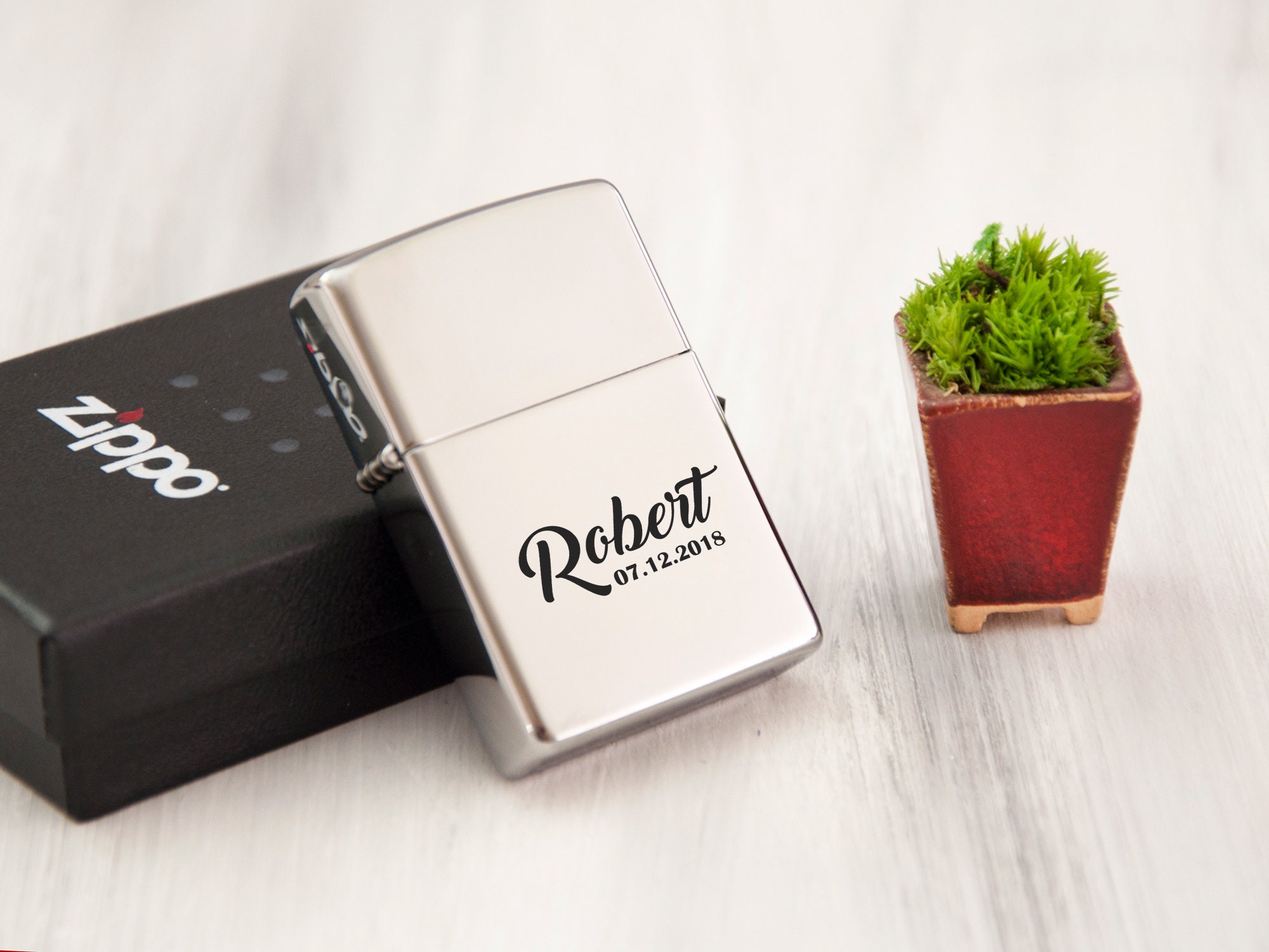 Personalized Zippo Lighter Groomsmen Gift Box Groomsman Gifts for Men ...
