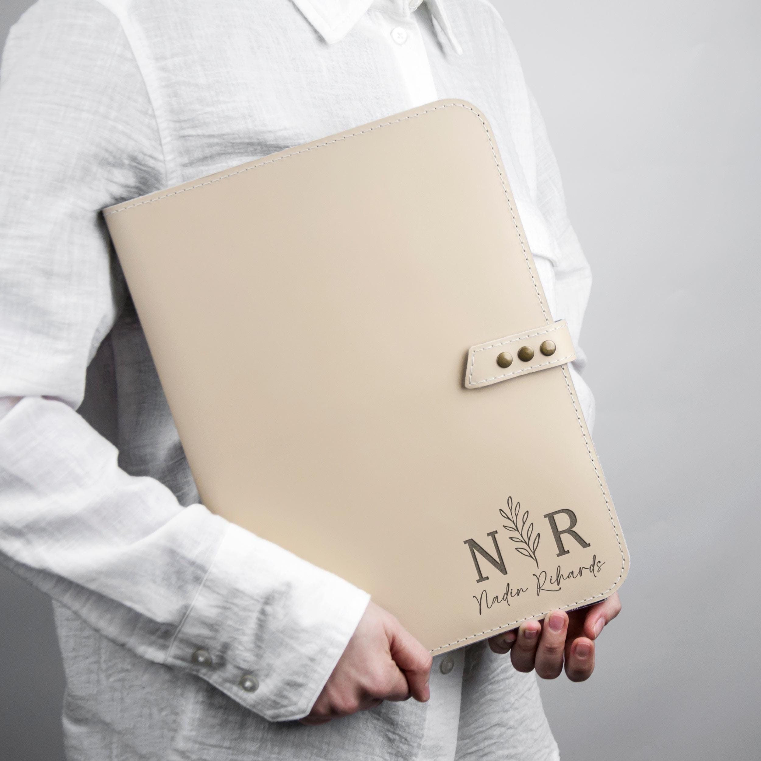 Leather Portfolio Womens Gifts Ideas, Legal Pad Holder, Custom Padfolio ...