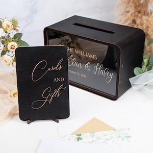 Autumn Wedding Card Box Personalized Wedding Envelope Box Custom Wooden ...