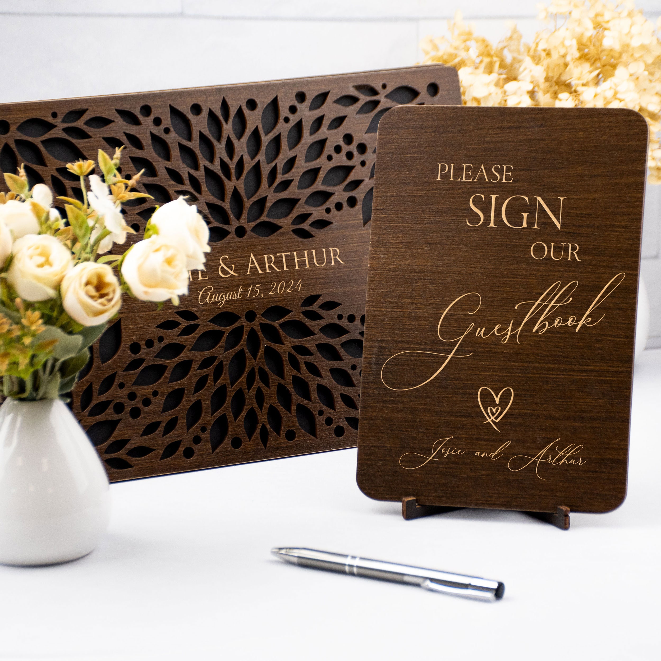 Wedding Guest Book, Personalized Guest Book for Wedding, Alternative ...