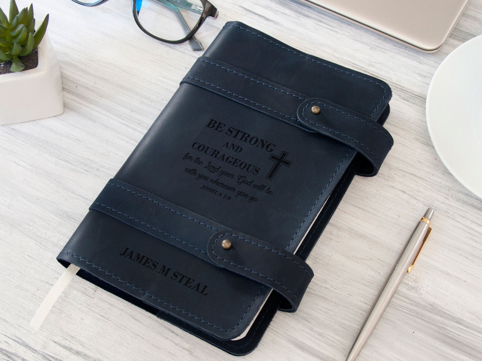 Personalized Leather Journal Prayer Journal Bible Study Journal Mens ...