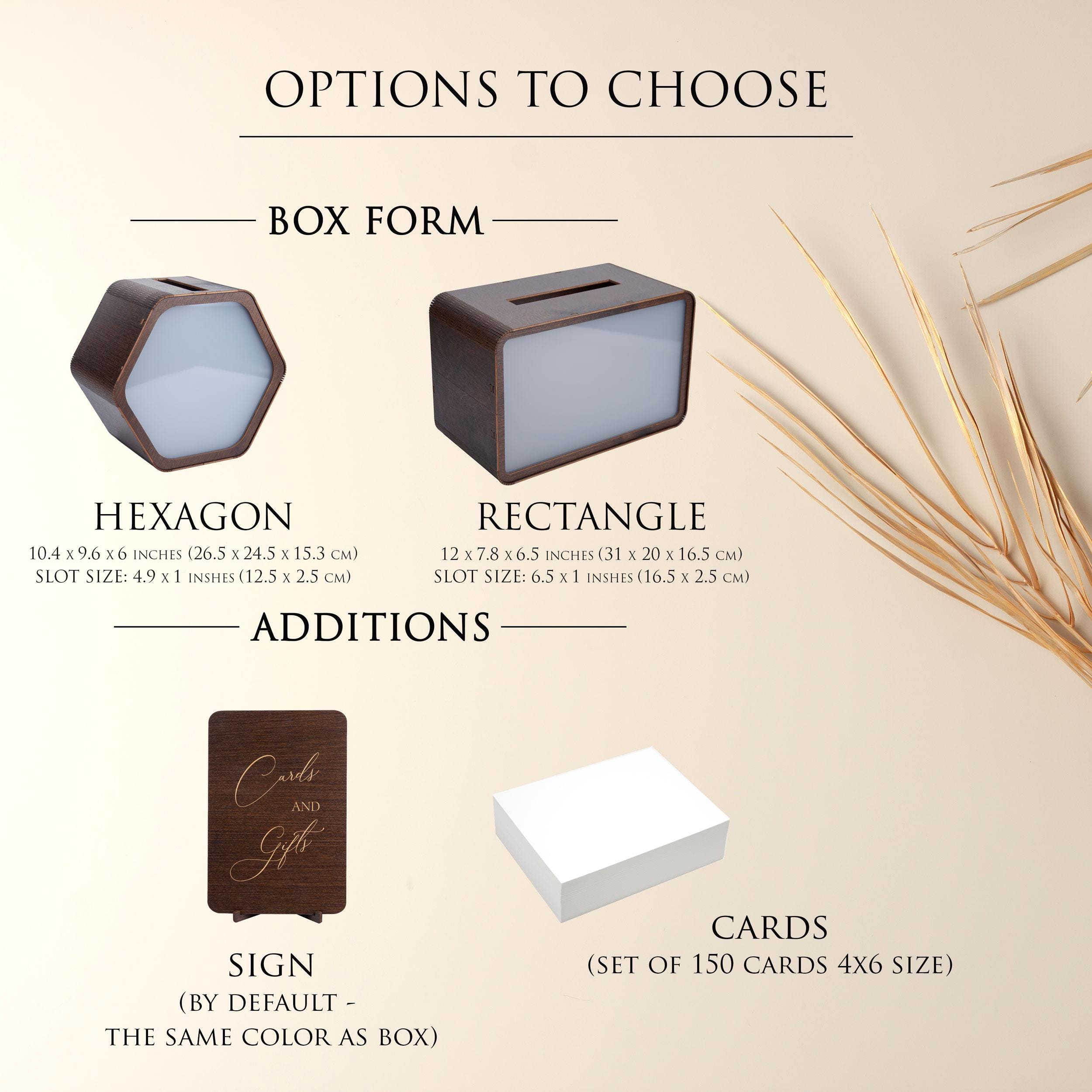 Wedding Card Box, Personalized Wooden Envelope Box for Wedding, Custom ...