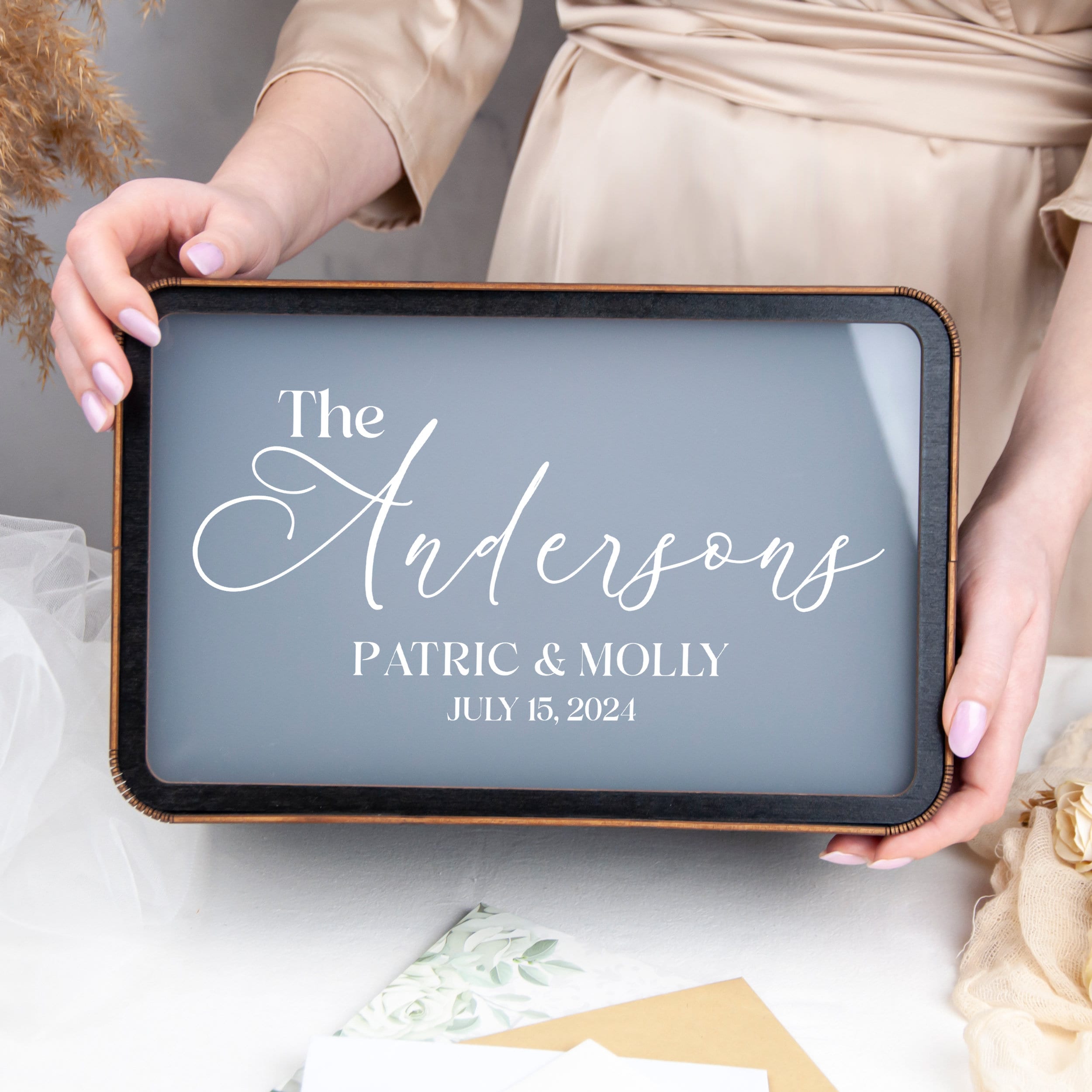 Personalized Card Box for Wedding, Custom Memory Box, Bridal Keepsake ...