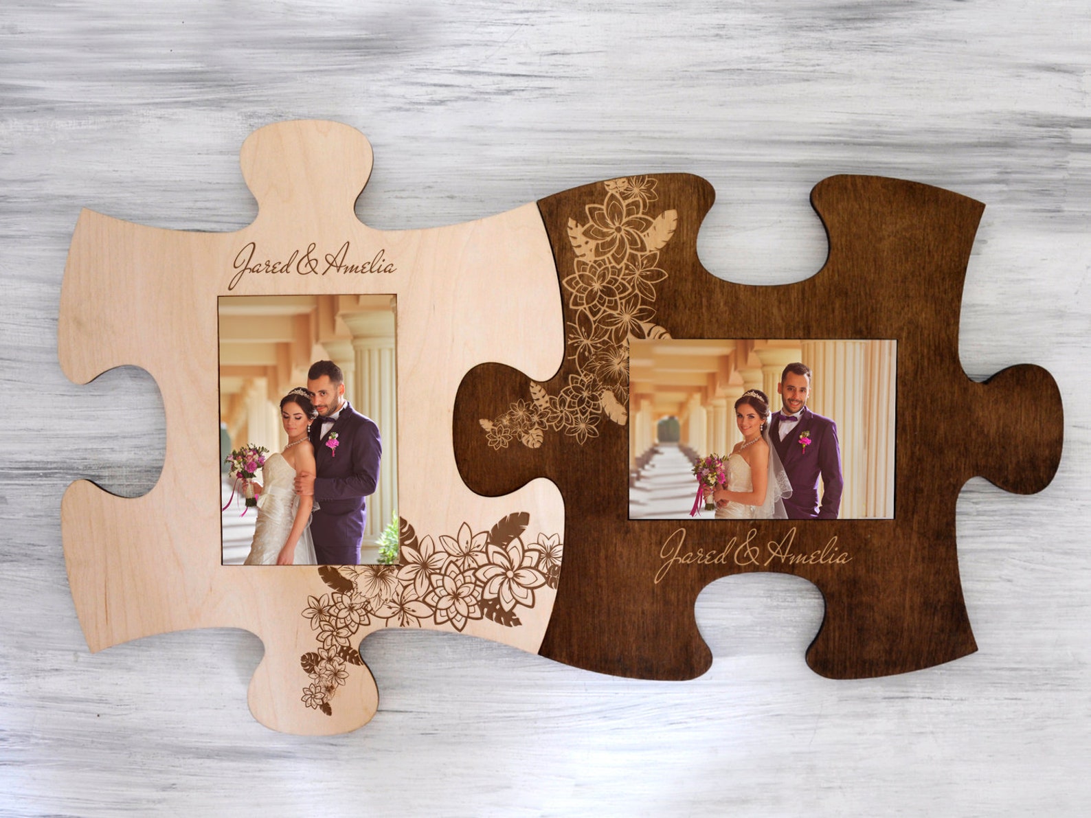 Personalized Photo Frame Custom Puzzle Piece Housewarming Wedding Gift ...
