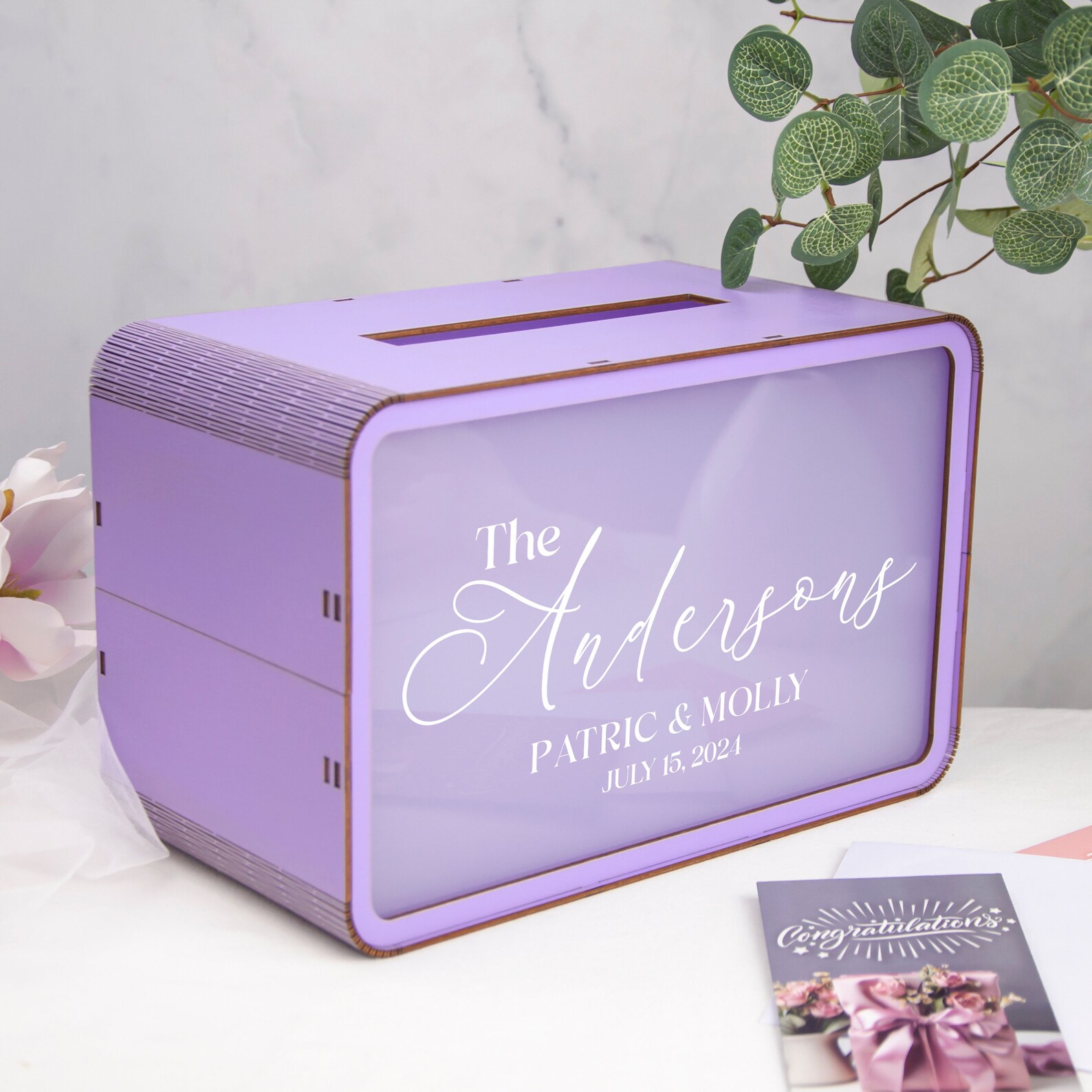 Personalized Card Box for Wedding, Custom Memory Box, Bridal Keepsake ...