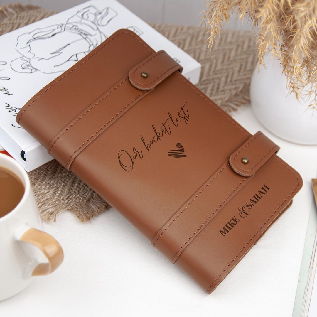 Personalized Bucked List Journal Wedding Gift for Couple Travel Journal ...