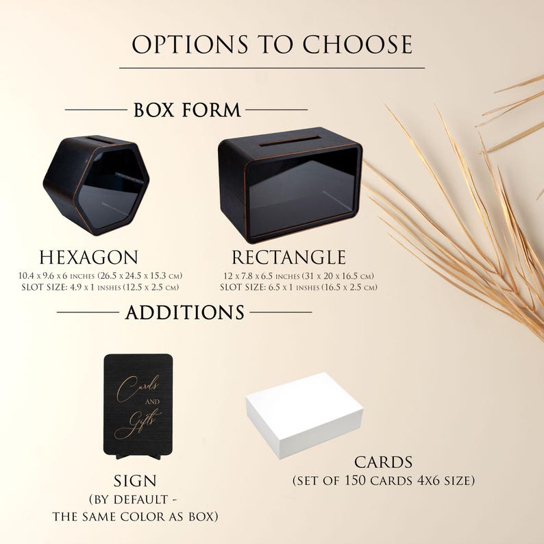 Autumn Wedding Card Box Personalized Wedding Envelope Box Custom Wooden ...