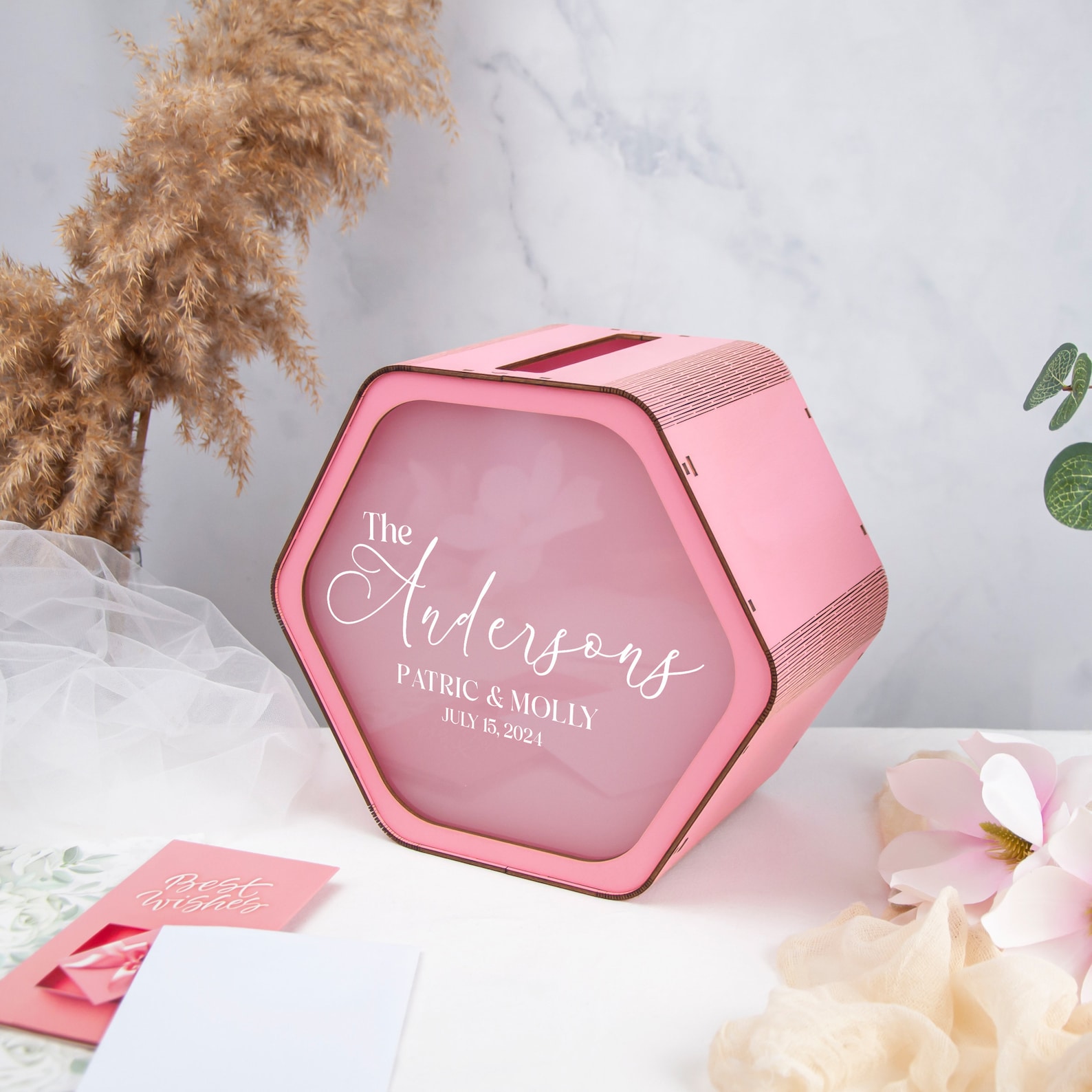 Personalized Card Box for Wedding, Custom Memory Box, Bridal Keepsake ...